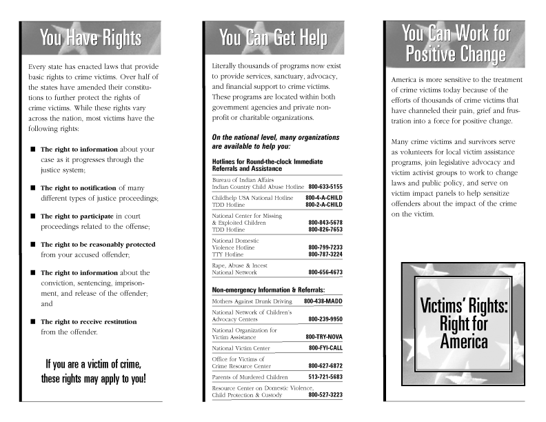National Crime Victim's Rights Week - Resource Guide